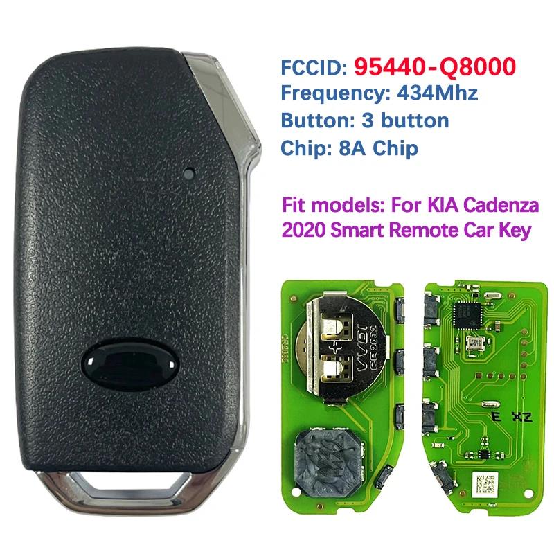 Aftermarket 3 Button Smart Key 433Mhz 8A Chip Keyless Go Remote 95440 ...